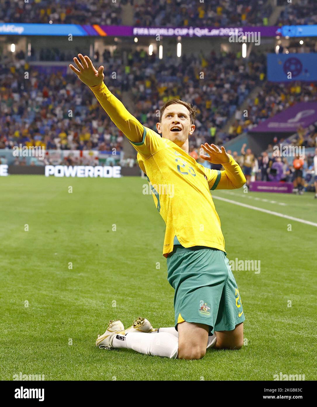 Doha, Qatar. 23rd November, 2022. Craig Goodwin of Australia poses ...