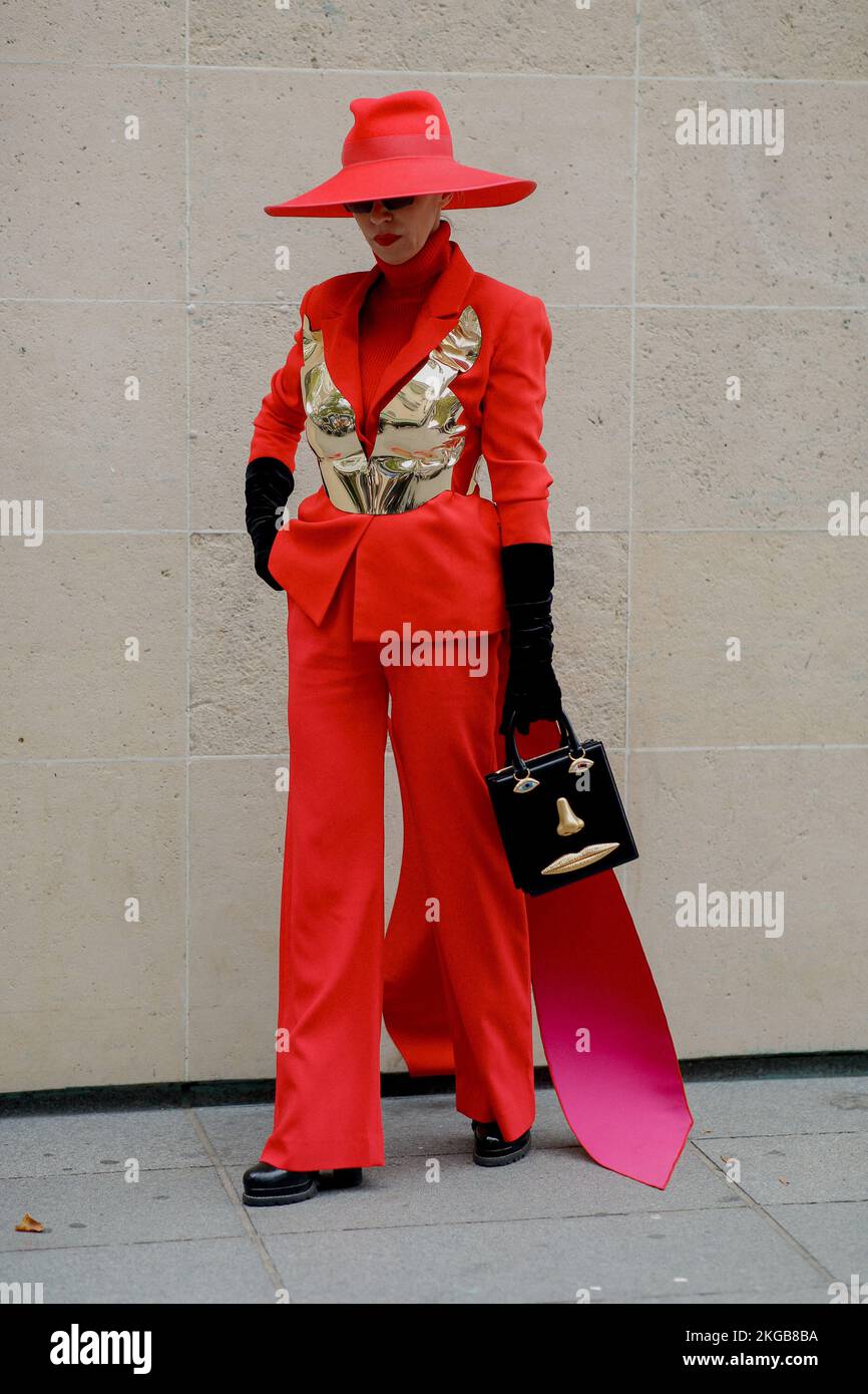 Street style, Denisa Palsha arriving at Stella McCartney Spring Summer ...