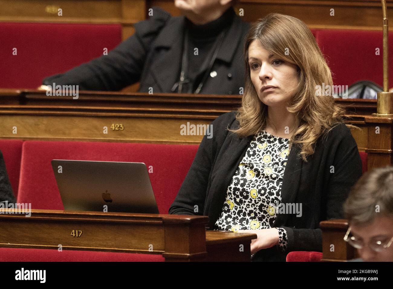 Deputy, Maud Bregeon attends a session of Questions to the Government ...
