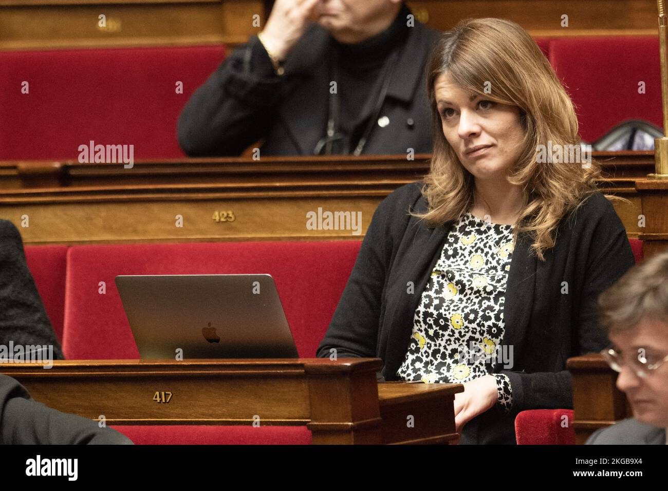Deputy, Maud Bregeon attends a session of Questions to the Government ...