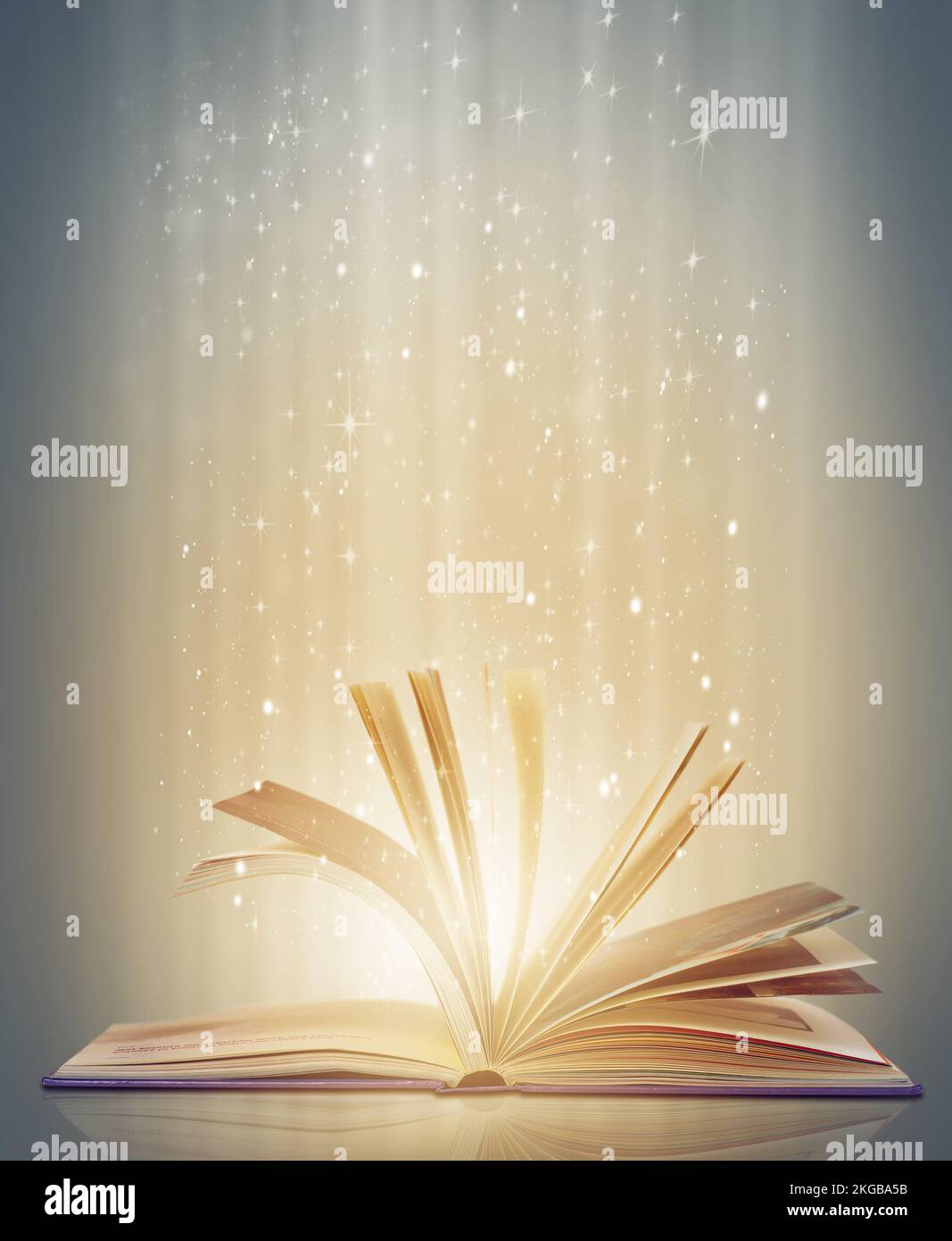 The magical world of imagination awaits. A book on an isolated ...