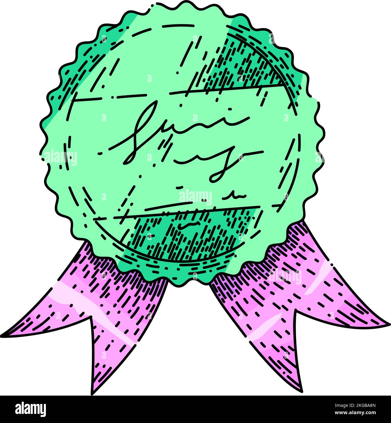 sticker ribbon sketch hand drawn vector Stock Vector Image & Art - Alamy