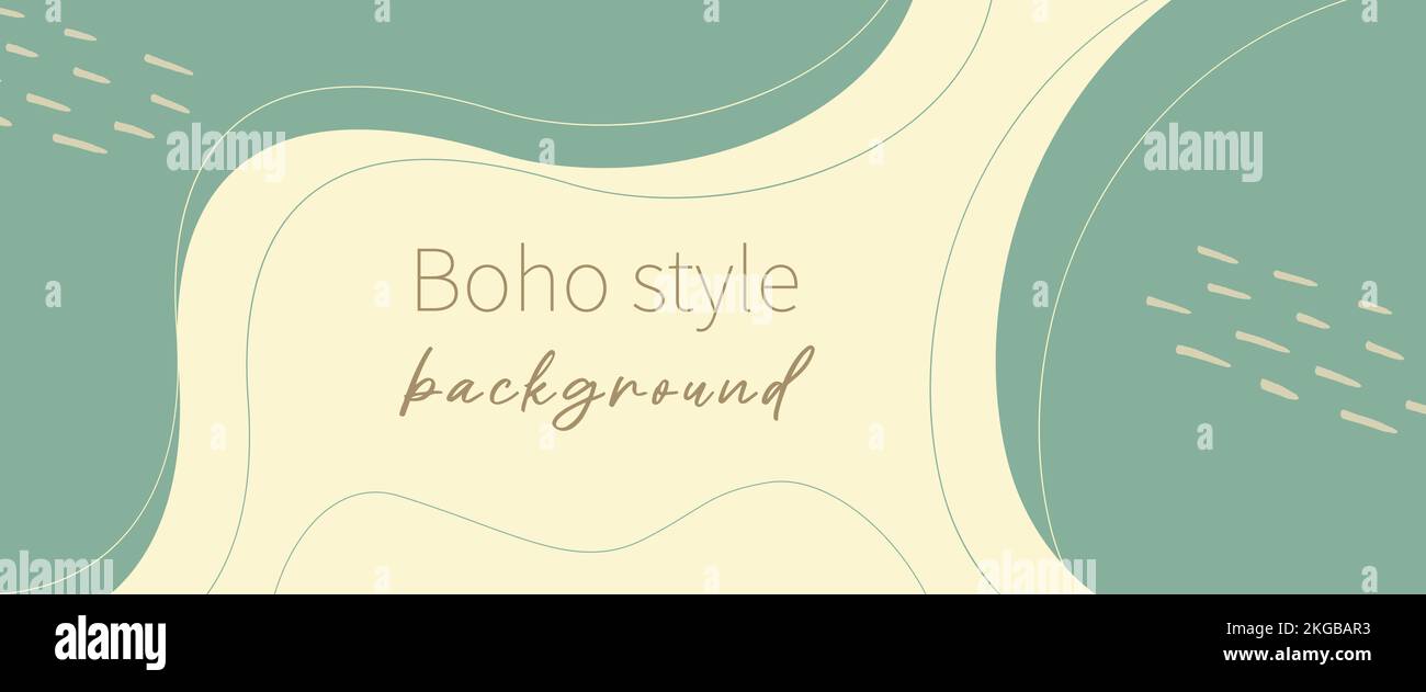 Abstract background in boho style with lines and organic shapes ...
