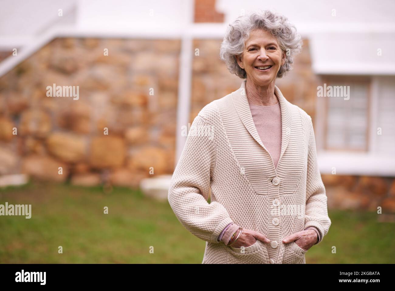 Ive got so much to be thankful for. Portrait of a senior woman standing ...