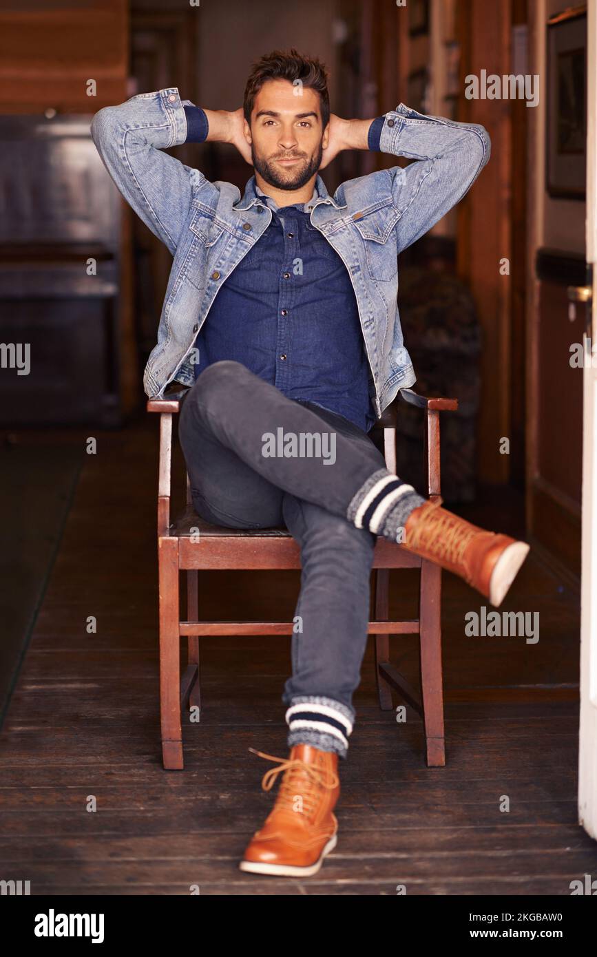 Lifes to short too wear boring clothes. Portrait of a handsome young ...