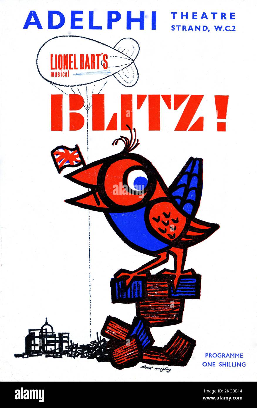 Blitz! 1962 Lionel Bart musical play. West End theatre programme cover ...