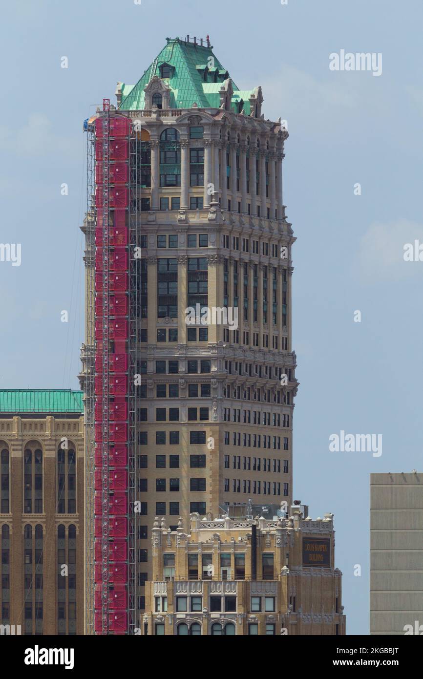 The Book Tower in Downtown Detroit, Michigan, USA, which is undergoing ...