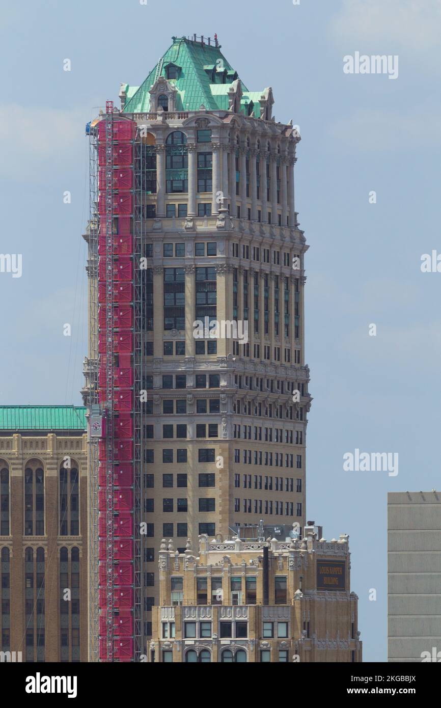 The Book Tower in Downtown Detroit, Michigan, USA, which is undergoing ...