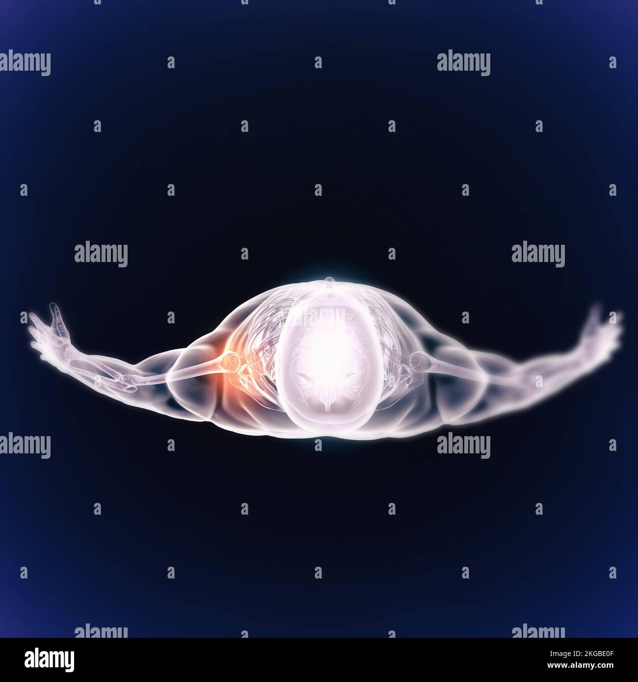 Facing crippling inflammation and pain. A high angle view of a cgi ...