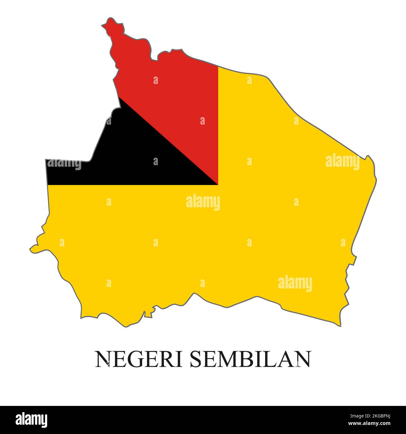 Negeri Sembilan Map Vector Illustration Malaysian City State In Malaysia Stock Vector Image 