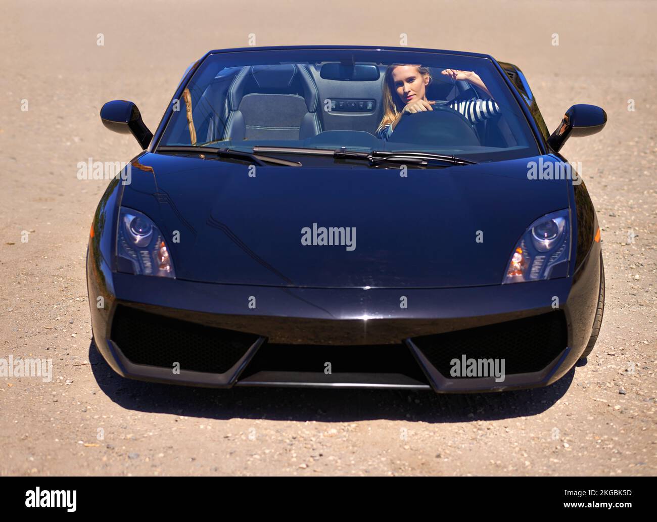 Woman driving sports car alone hi-res stock photography and images - Alamy