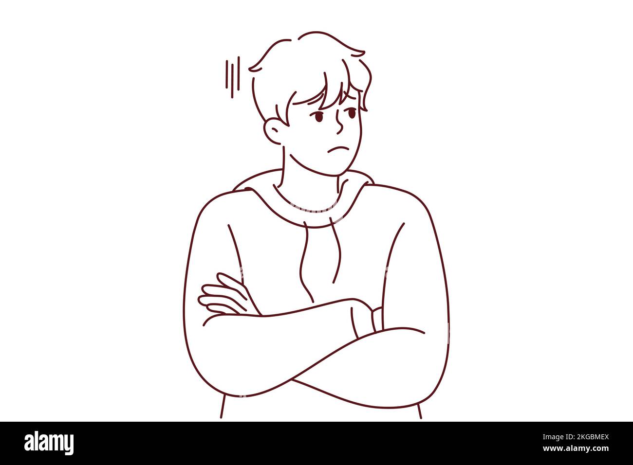 Confused serious worried upset Stock Vector Images - Alamy