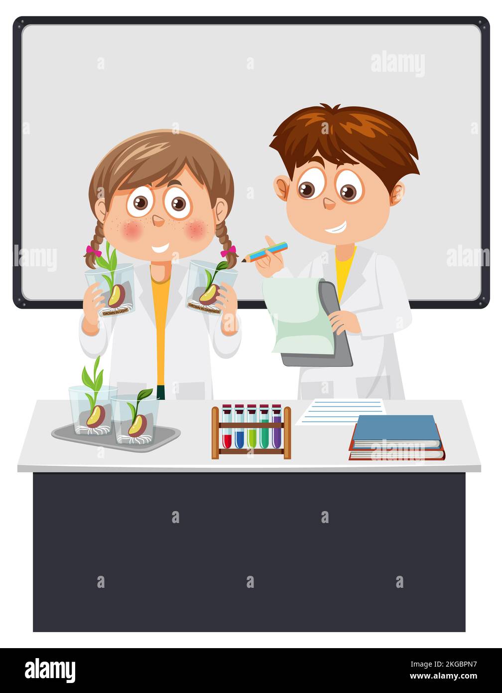 Cartoon science experiment children hi-res stock photography and images ...