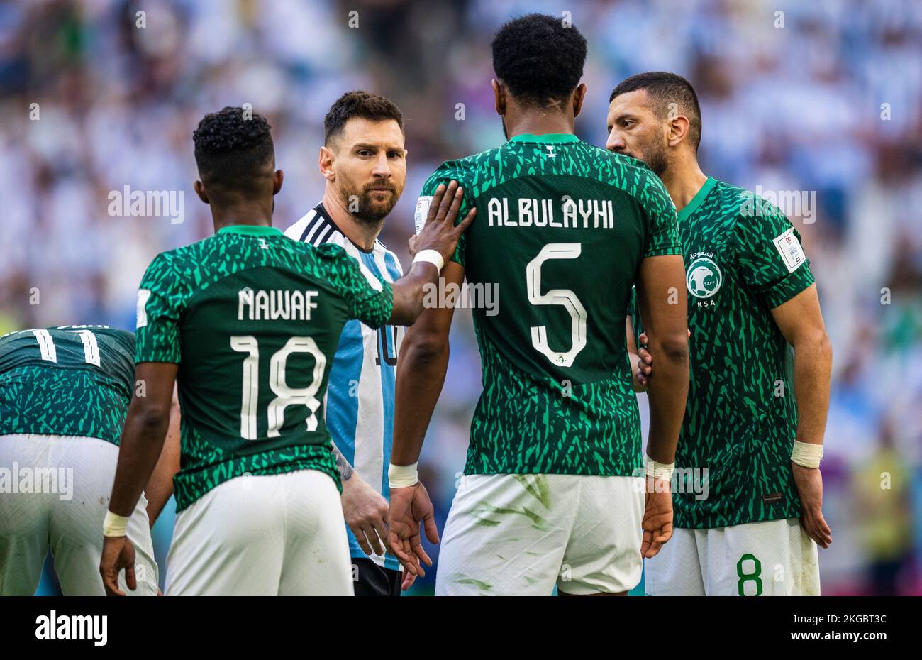 Doha, Qatar. 22nd Nov, 2022. Saleh Al-Shehri (Saudi), Nawaf Al-Abed ...