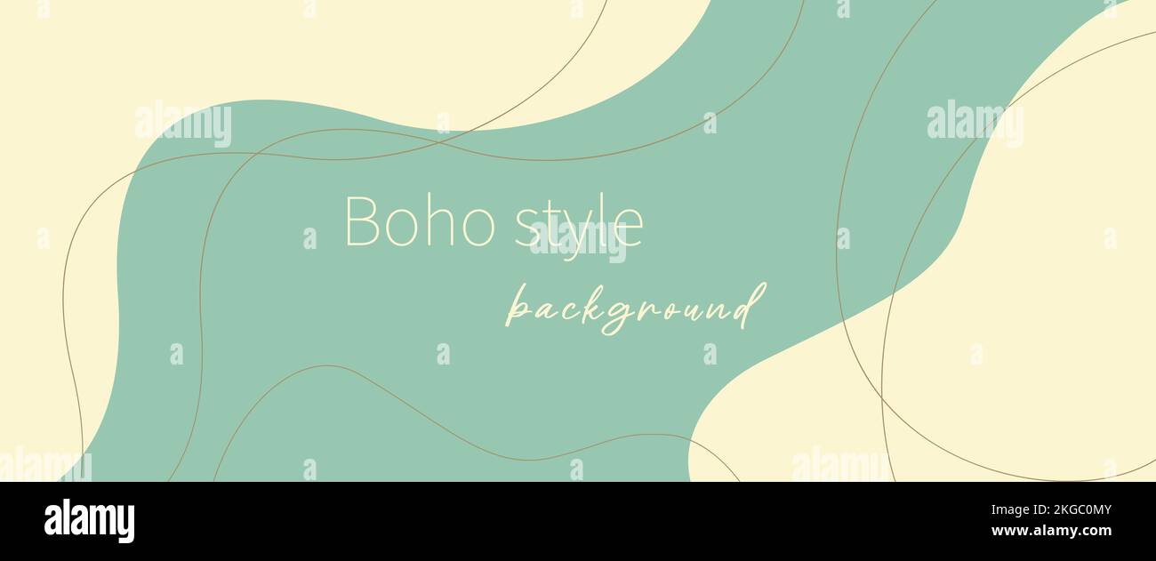 Abstract background in boho style with lines and organic shapes ...