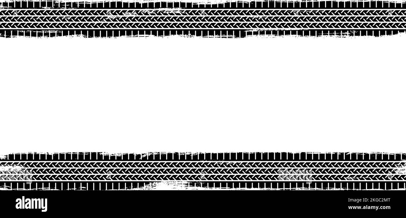 Auto tire tread grunge element. Car and motorcycle tire pattern, wheel ...