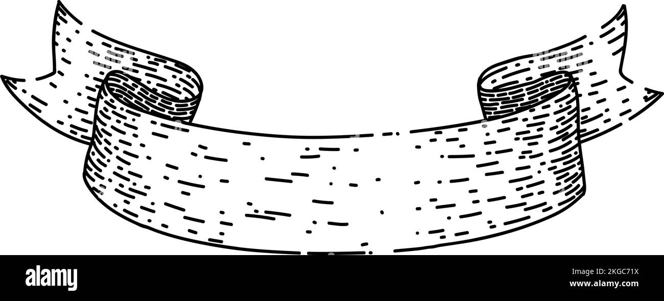 label ribbon sketch hand drawn vector Stock Vector Image & Art - Alamy