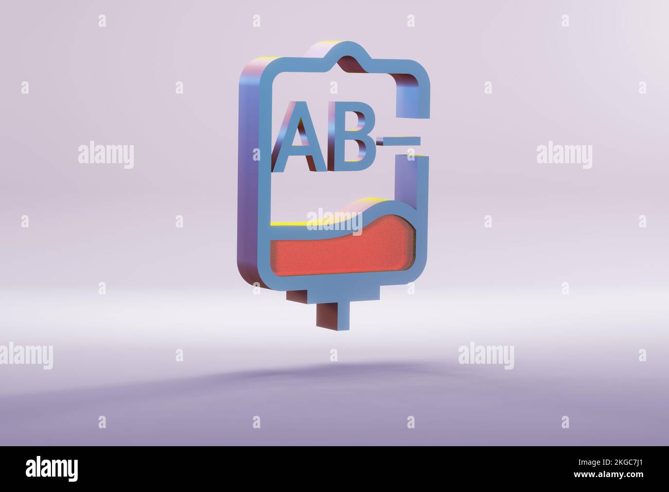 Beautiful illustration Blood Bag Blood Type AB- symbol icons on a ...