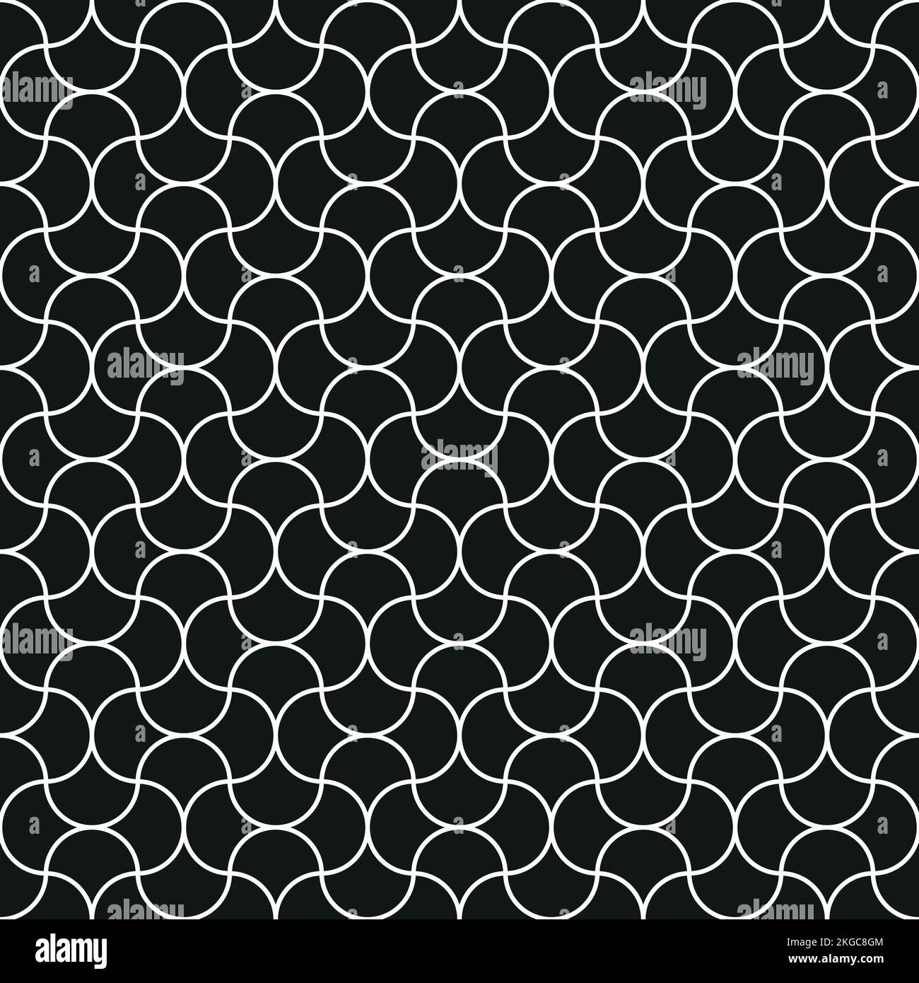 Seamless Art Deco scallop pattern background Stock Vector Image & Art ...