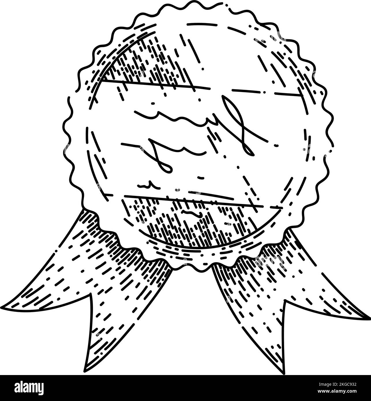 sticker ribbon sketch hand drawn vector Stock Vector Image & Art - Alamy