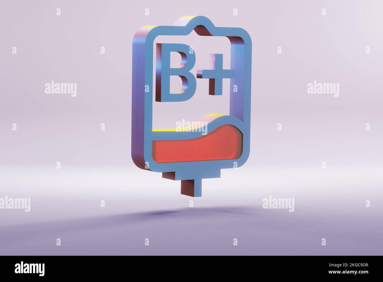 Beautiful illustration Blood Bag Type B+ symbol icons on a bright pink ...