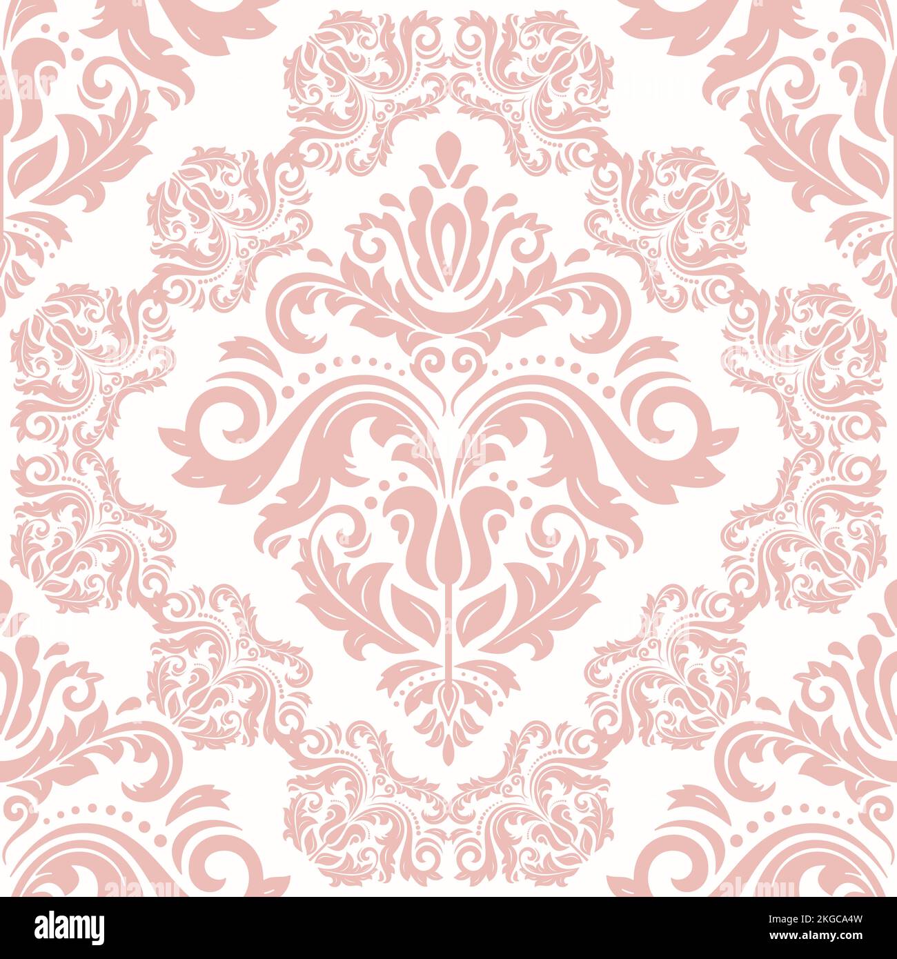 Orient classic pink pattern. Seamless abstract background with vintage ...