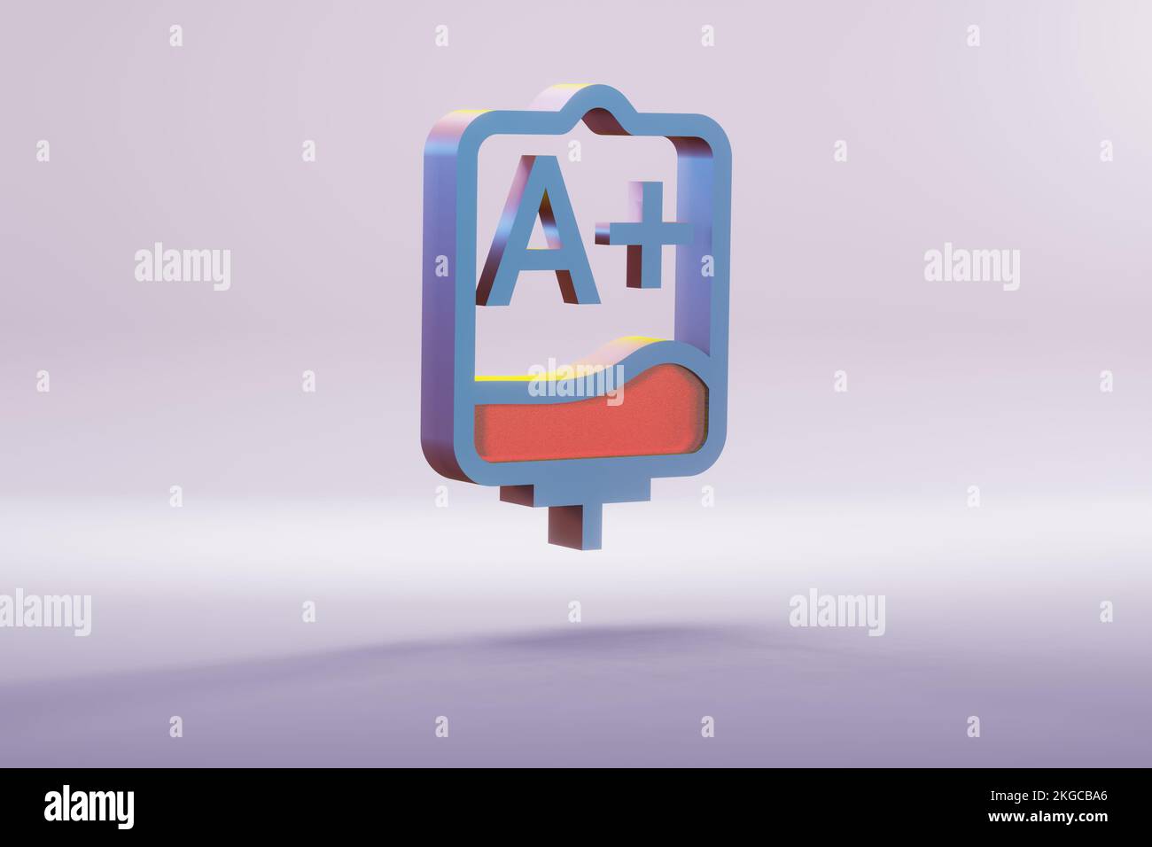 Beautiful illustration Blood Bag Type A+ symbol icons on a bright pink ...