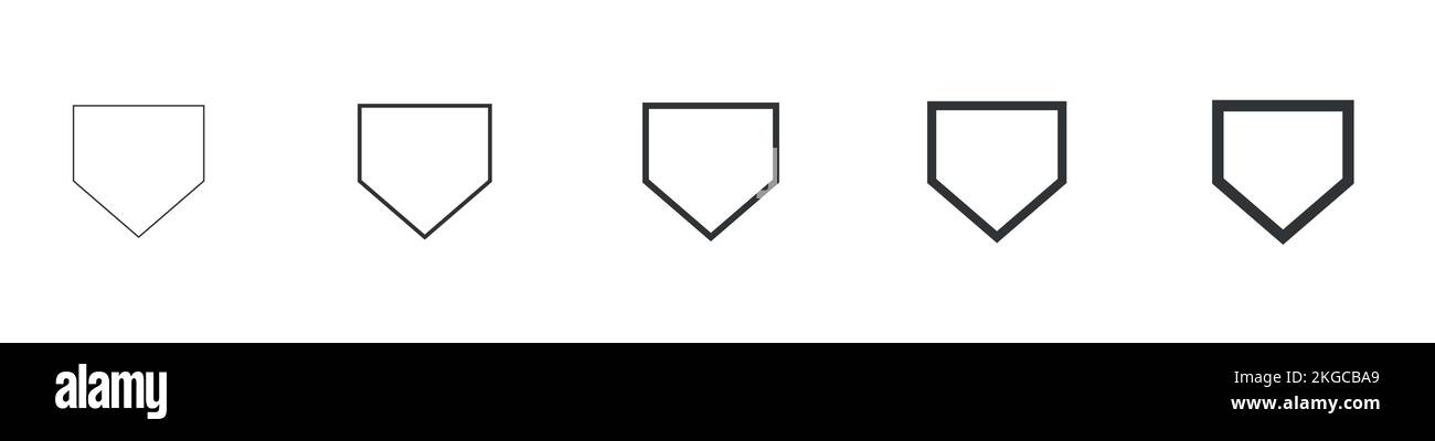 Baseball Home Plate Vector illustration. Silhouette. Playing. Home base ...