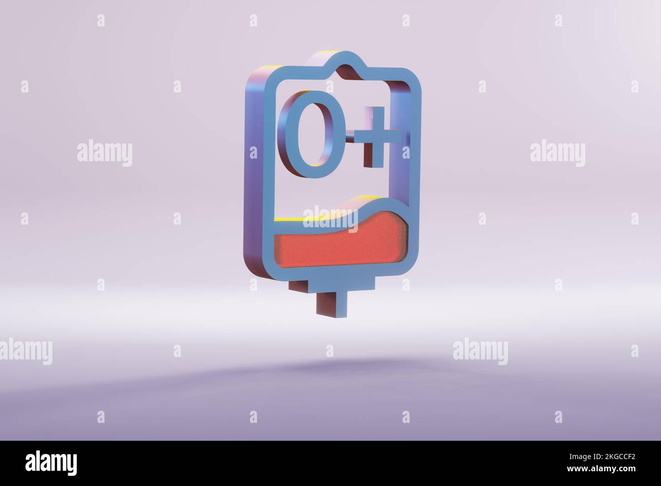 Beautiful illustration Blood Bag Type O+ symbol icons on a bright pink ...