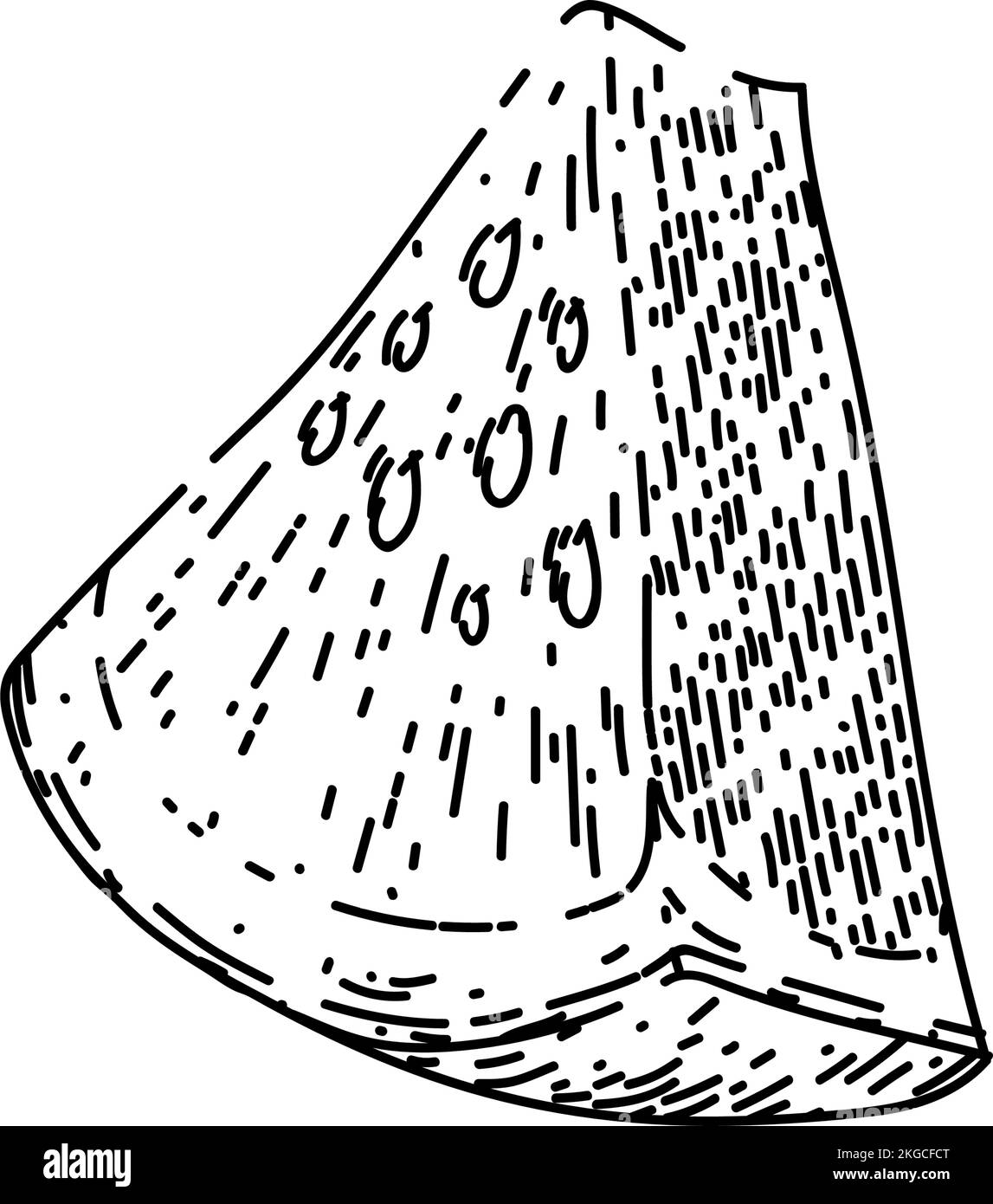 watermelon slice sketch hand drawn vector Stock Vector Image & Art - Alamy