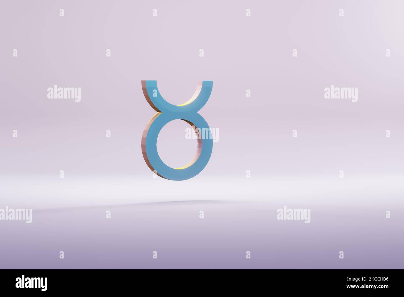 Beautiful illustration blue zodiac Taurus symbol icons on a bright pink ...