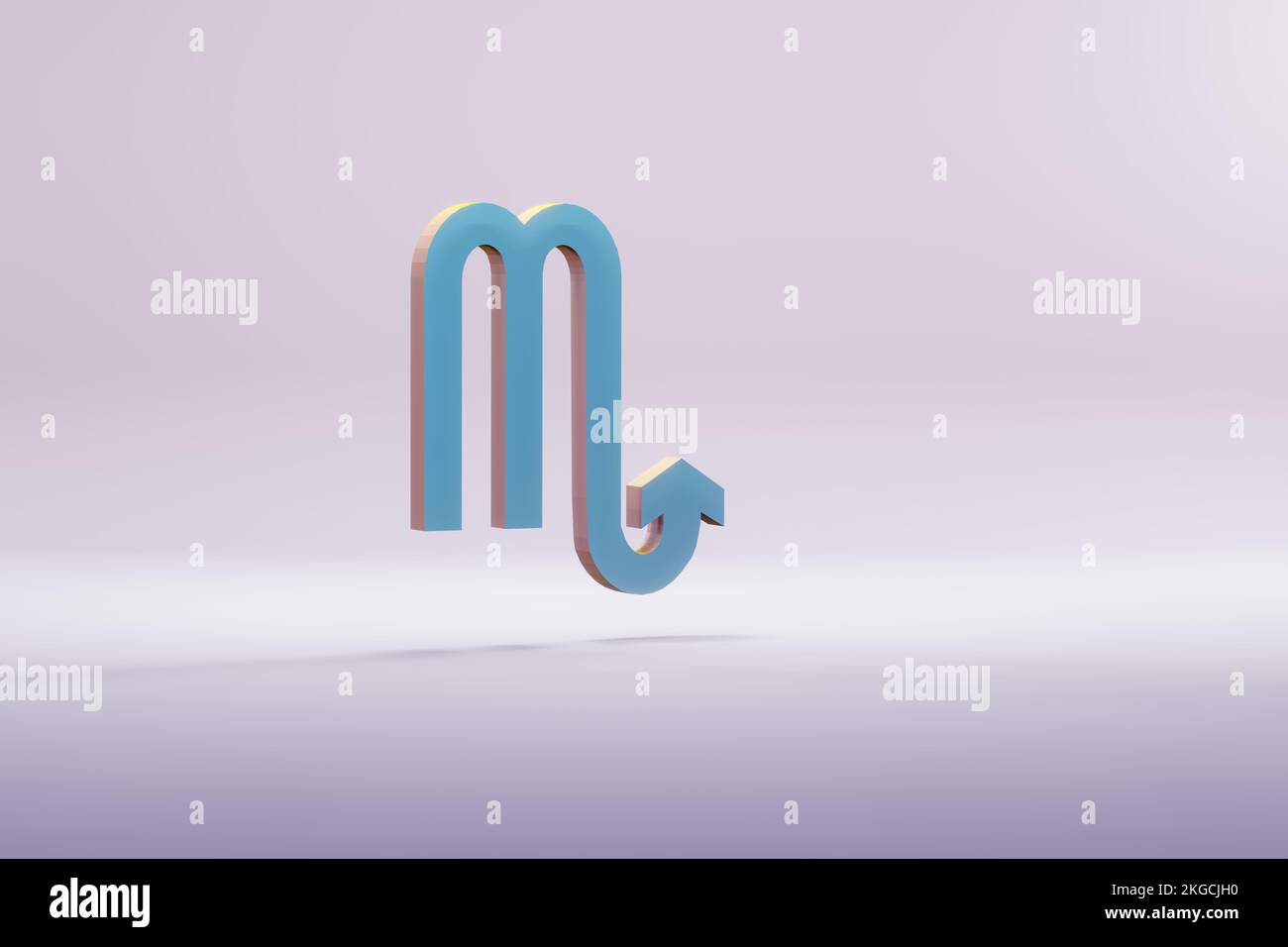 Beautiful illustration blue zodiac Scorpio symbol icons on a bright ...