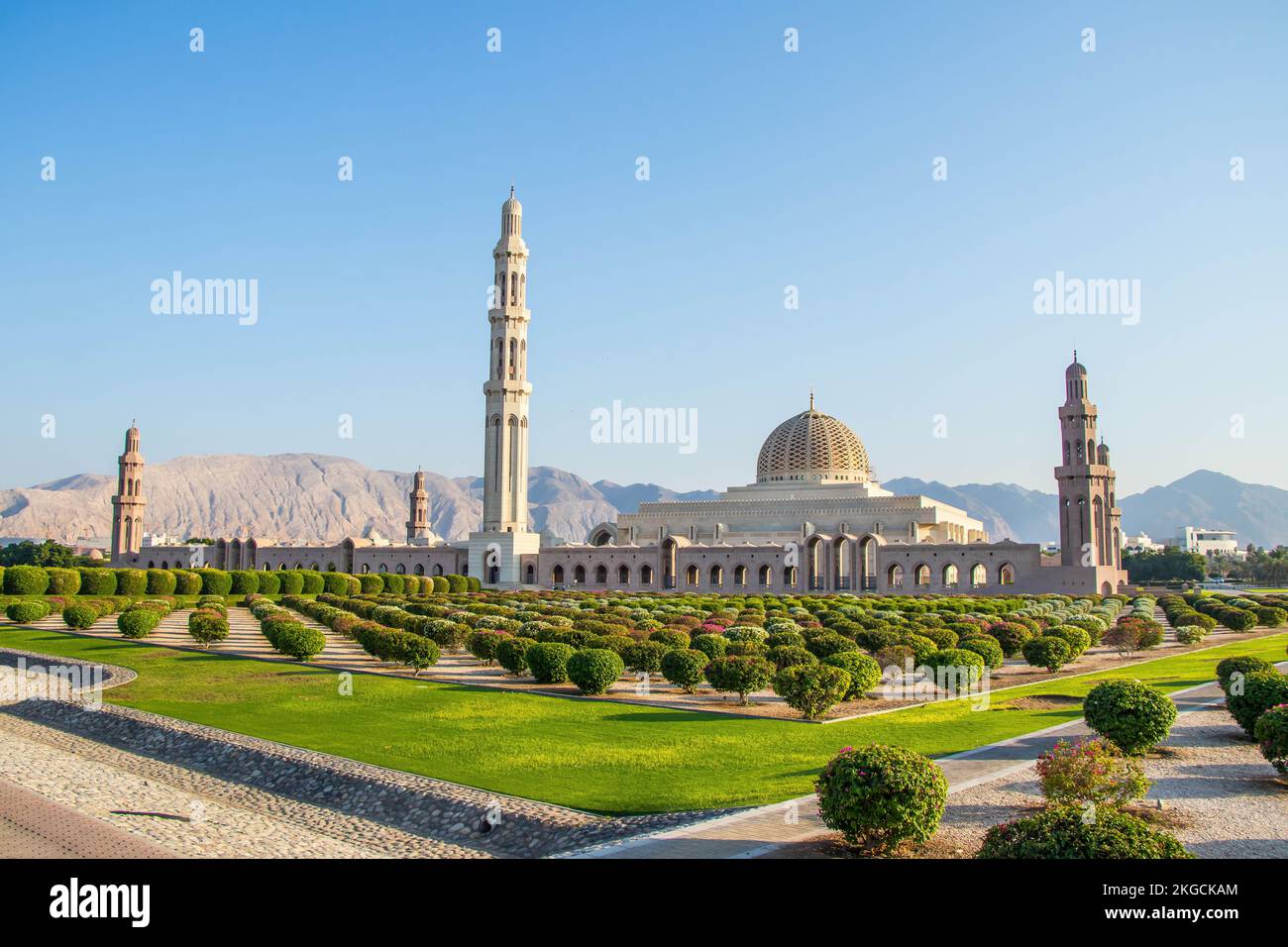 The Sultan Qaboos Grand Mosque is the largest mosque in Oman, located ...