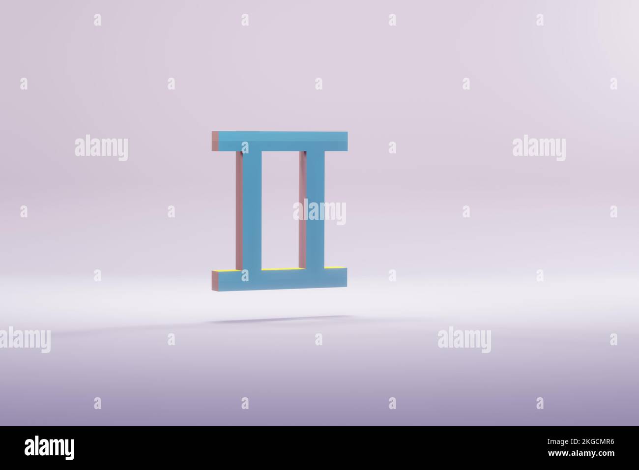 Beautiful illustration blue zodiac Gemini symbol icons on a bright pink ...