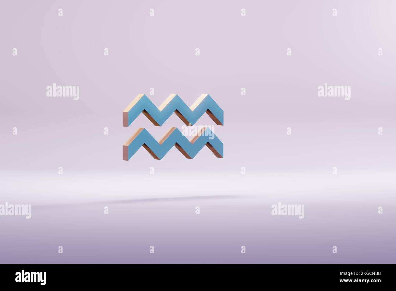 Beautiful illustration blue zodiac Aquarius symbol icons on a bright ...