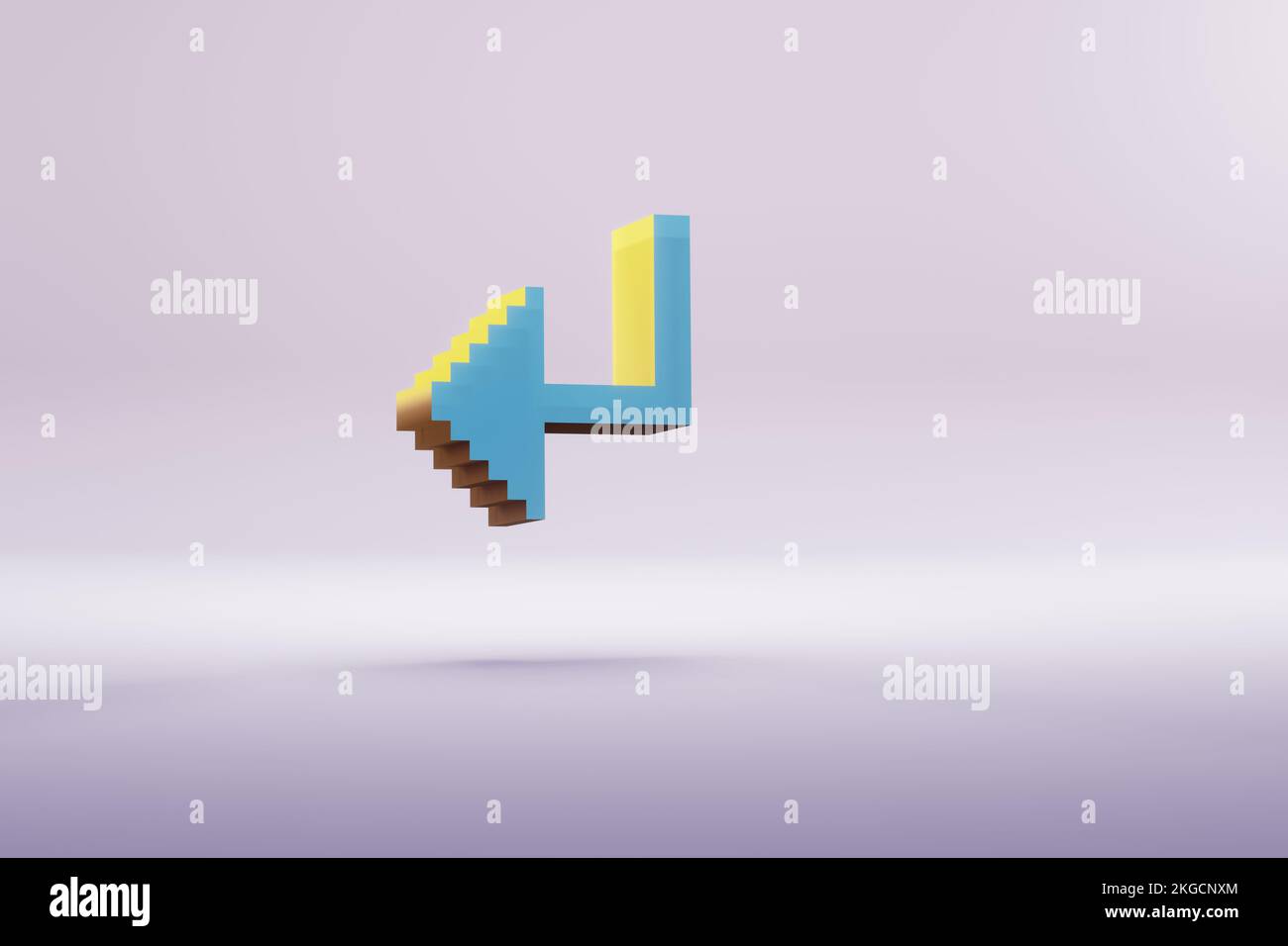 Beautiful illustration blue Pixel Arrow symbol icons on a bright pink ...