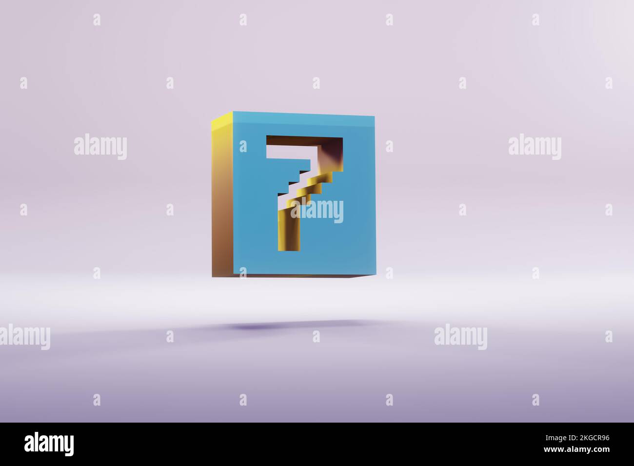 Beautiful illustration blue Pixel number 7 symbol icons on a bright ...
