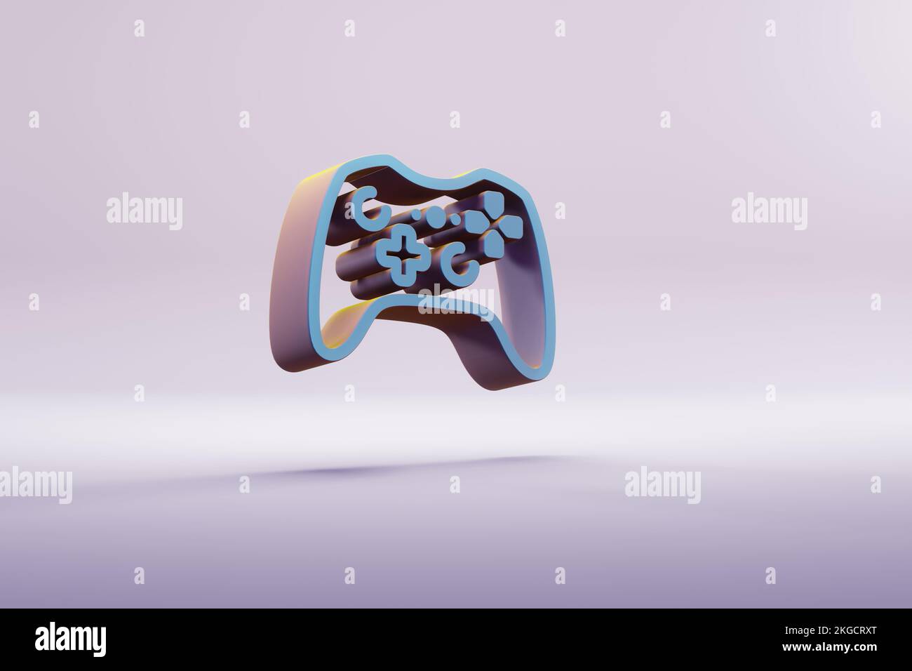 Beautiful illustration blue Joystick video game symbol icons on a ...