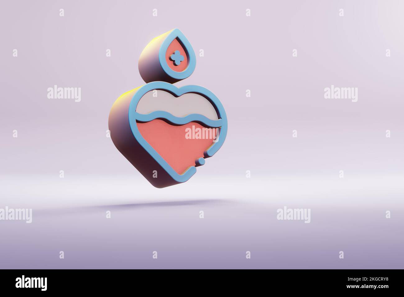 Beautiful illustration blue Blood donation symbol icons on a bright ...
