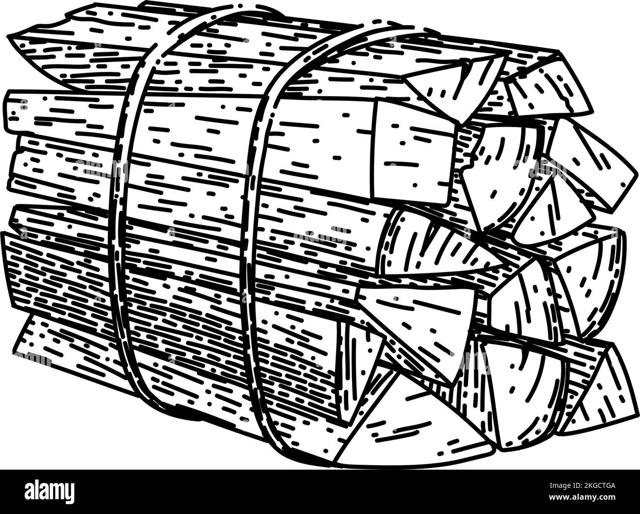 firewood pile sketch hand drawn vector Stock Vector Image & Art - Alamy
