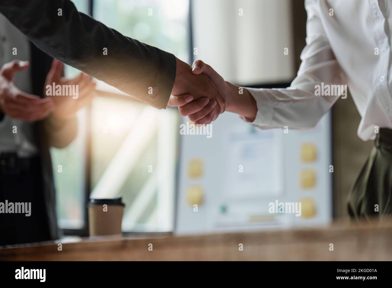 Business partnership meeting concept. Image businessmans handshake. Successful businessmen ...