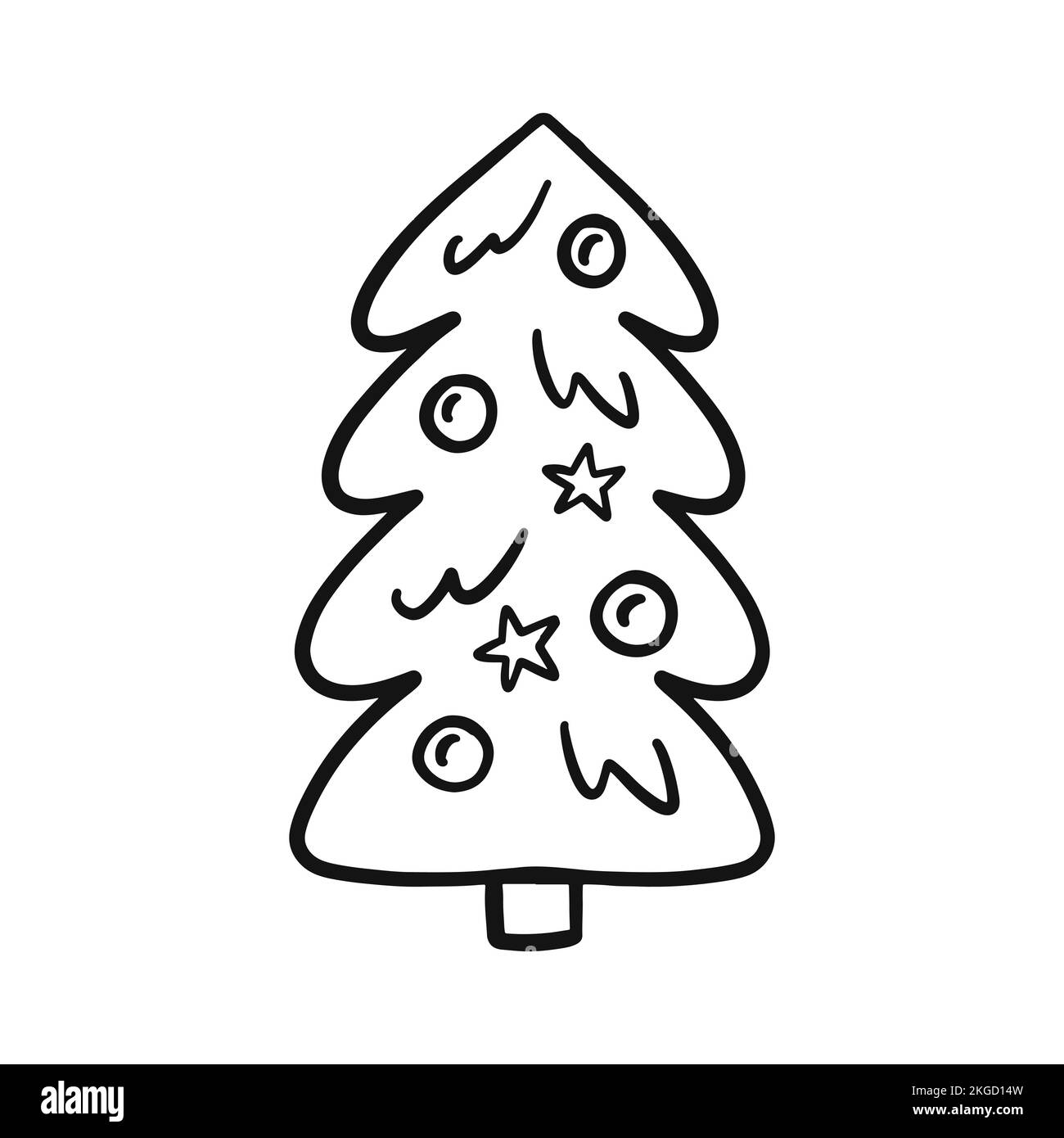 Black line christmas toy icon Cut Out Stock Images & Pictures - Alamy