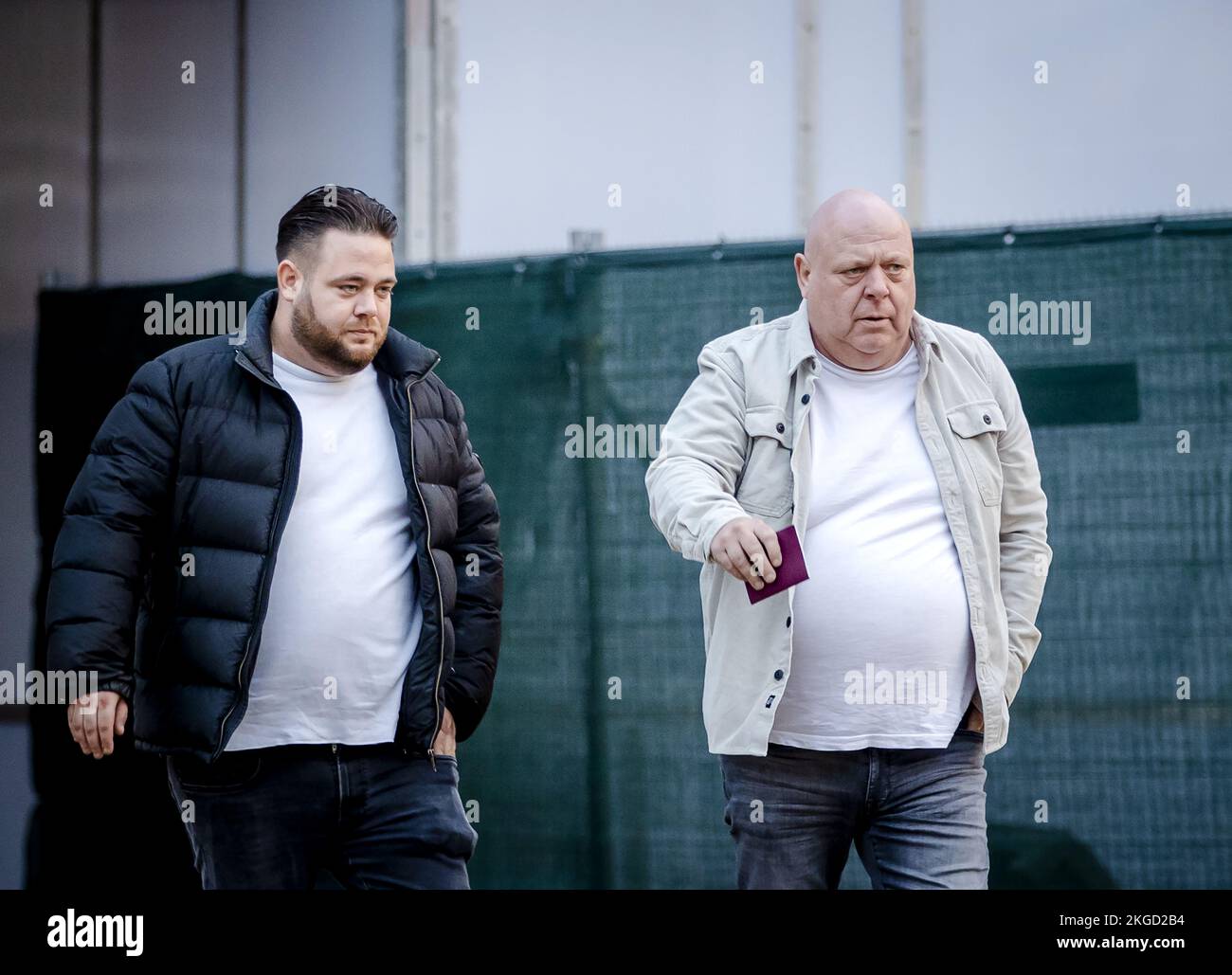 DEN BOSCH - Mark and Peter Gillis (R) arrive at court for the ...