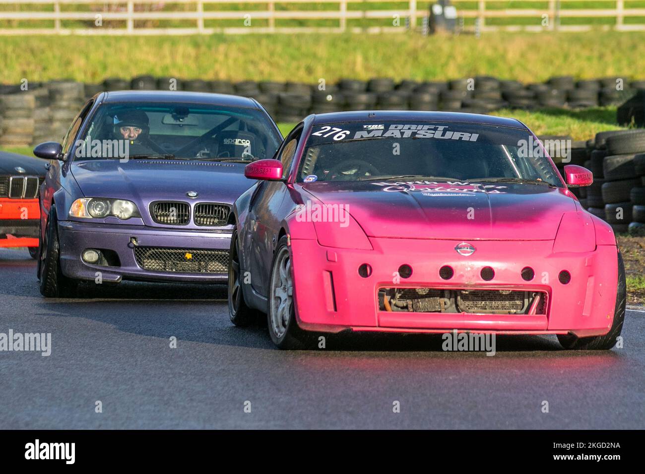 BMW & Nissan Rear-wheel-drive car,s driving on drift tracks and high ...