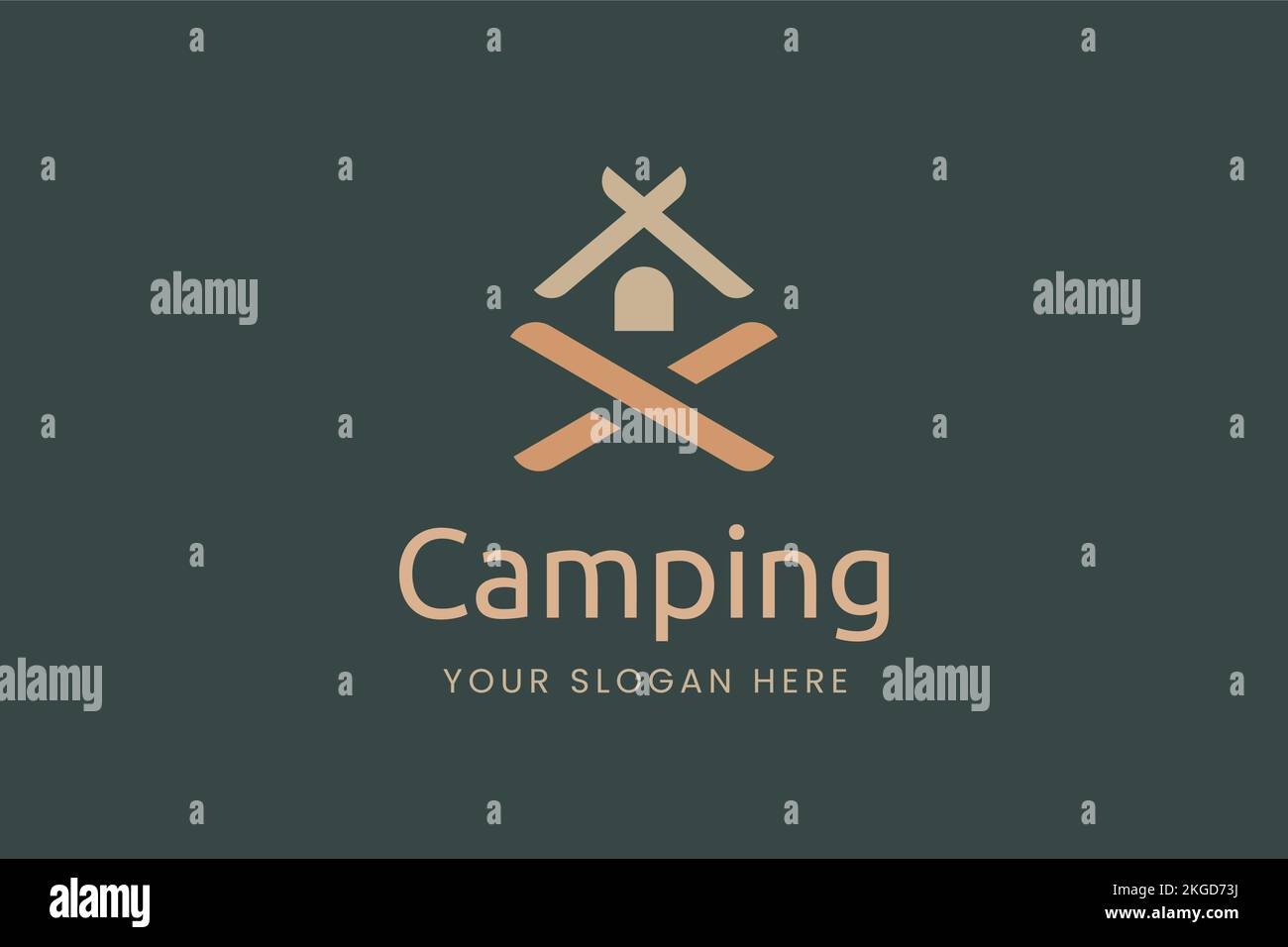 Simple camping logo with tent shape Stock Vector Image & Art - Alamy