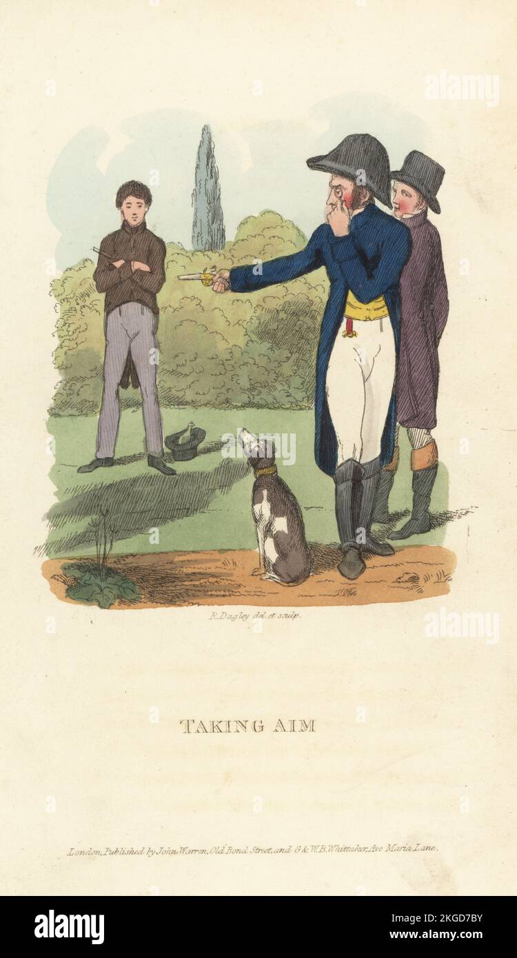 English gentleman in a duel, Regency era. A gent in bicorne, riding ...
