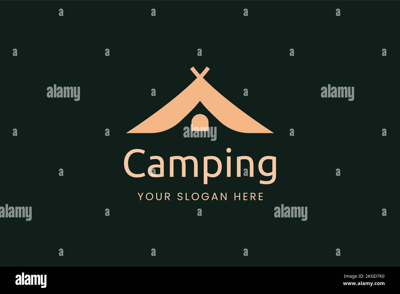 Simple camping logo with tent shape Stock Vector Image & Art - Alamy