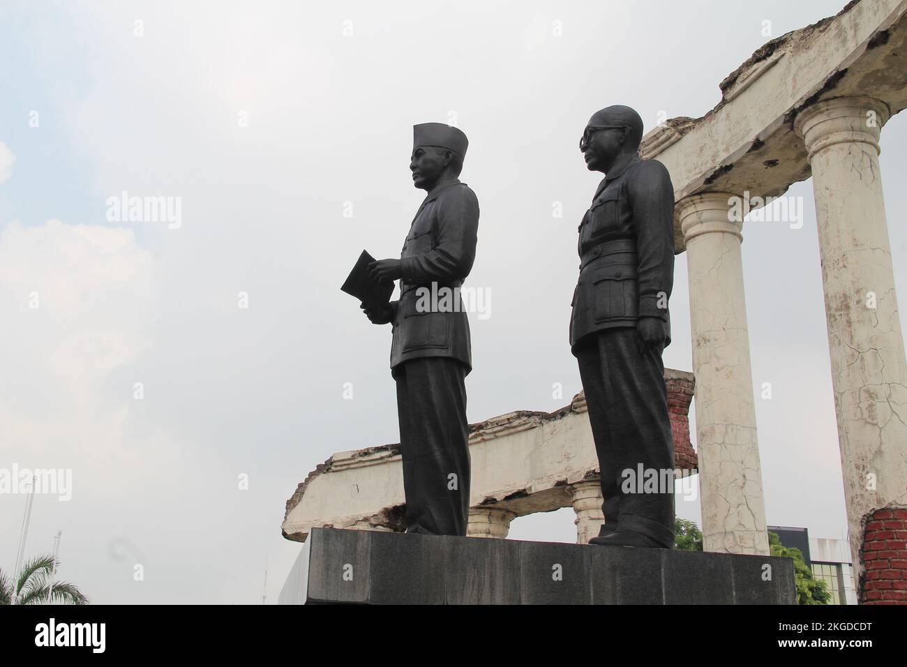 SURABAYA, INDONESIA - April 20, 2018 : Statue of the father of the ...