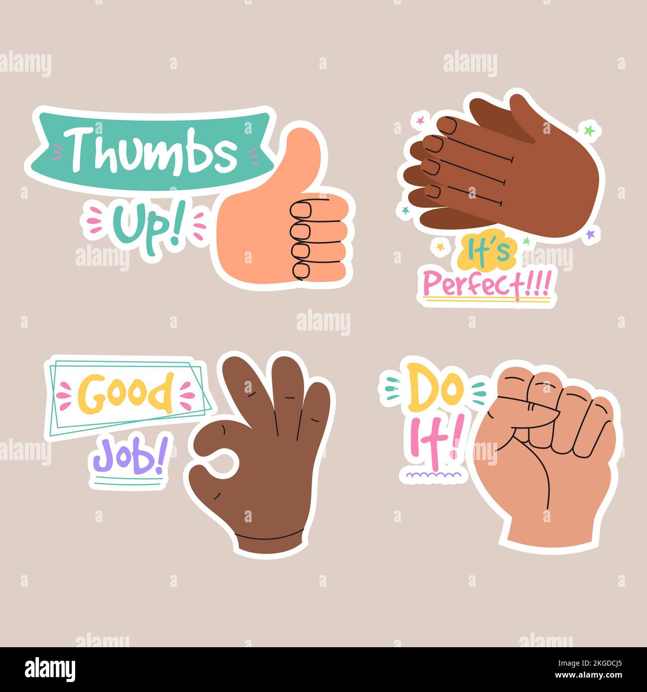 Job and great job groovy stickers pack. Set of reward stickers for ...