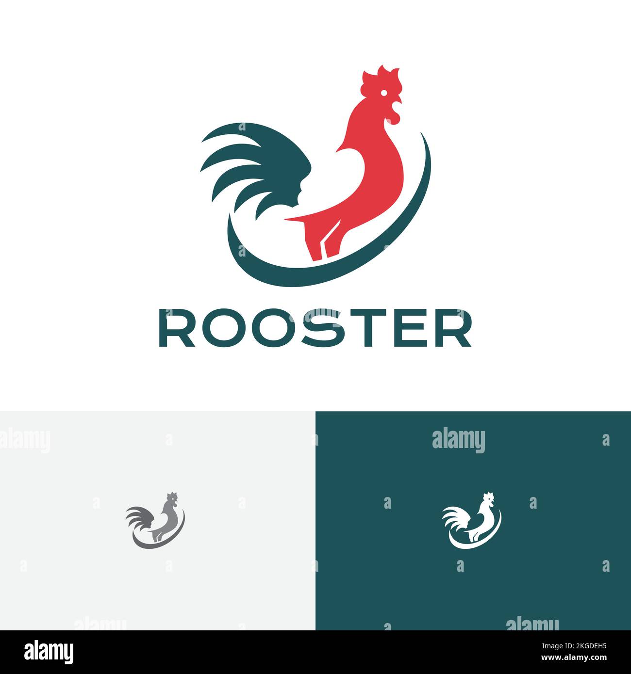 Rooster Chicken Poultry Animal Farm Logo Stock Vector Image & Art - Alamy